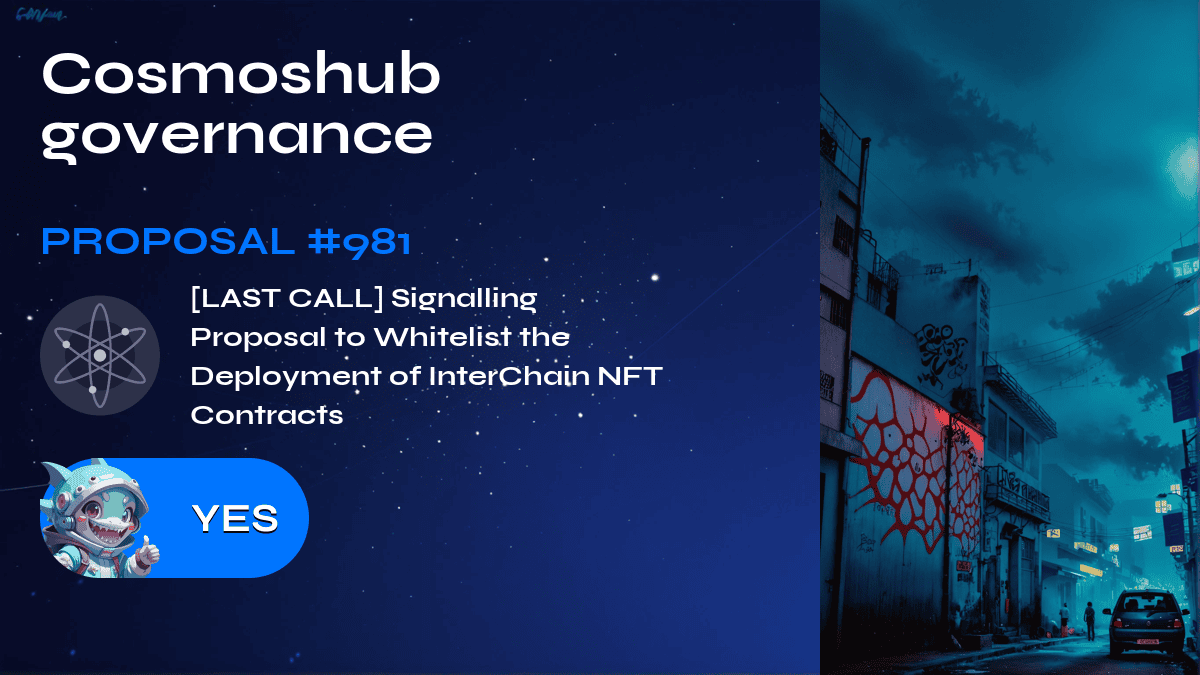 Cosmoshub governance. Proposal №981